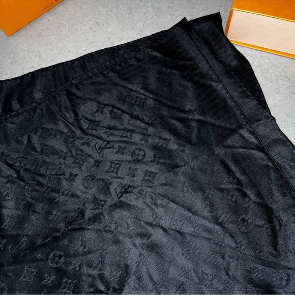 Accessories | Louis Vuitton Monogram Shawl Black | Poshmark